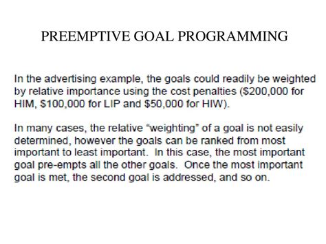 ppt goal programming powerpoint presentation free download id 7049969