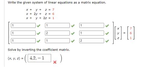 Solved Write The Given System Of Linear Equations As A Chegg