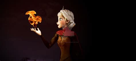 Elsa Fire By Shercapslocked On Deviantart