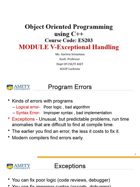 Module V Exceptions Pdf C Programming
