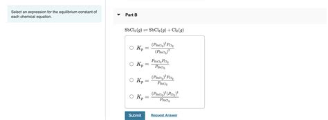 Solved Select An ﻿expression For The Equilibrium Constant