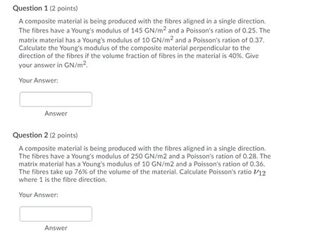 Solved Question Points A Composite Material Is Being Chegg Com