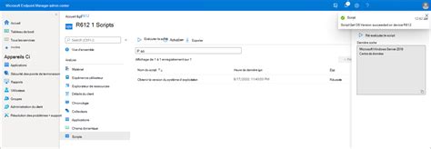attachement du client exécuter des scripts à partir du centre d