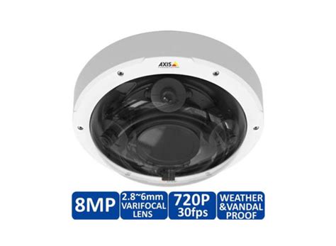 AXIS P3707 PE 8MP 360 Degree Multi Sensor Dome IP Security Camera MA Tectronics