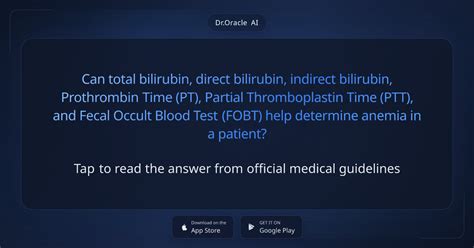 Can Total Bilirubin Direct Bilirubin Indirect Bilirubin Prothrombin Time Pt Partial
