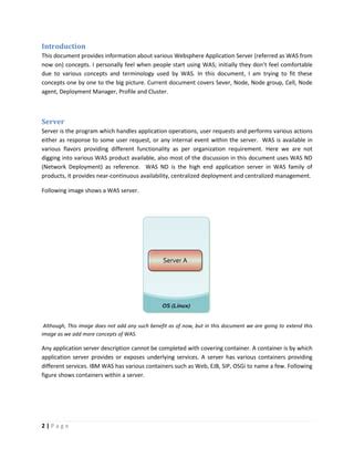 IBM Websphere Concepts DOCX Operating Systems Computer Software And Applications