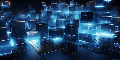 블루 네온 빛나는 큐브 3d 렌더링 추상적인 배경 배경 일러스트 및 사진 무료 다운로드 Pngtree