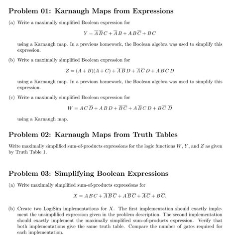 Solved Problem Karnaugh Maps From Expressions A Write Chegg