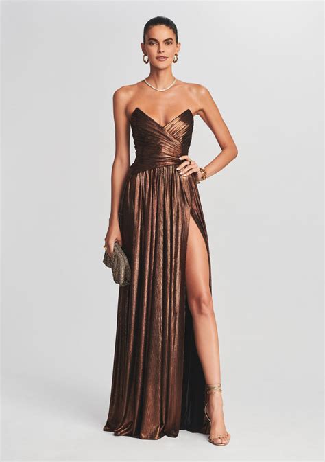 Brown Lamé Dress Waldorf Dress Retrofête Retrofete