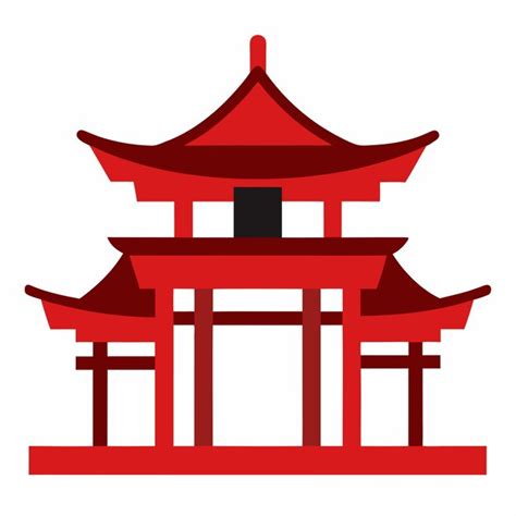 Japanese Temple Vector On White Background Premium Ai Generated Vector