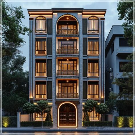 Hyper Realistic Vray Render A Modern Seven Floor B ThiẾt KẾ KiẾn TrÚc Ai