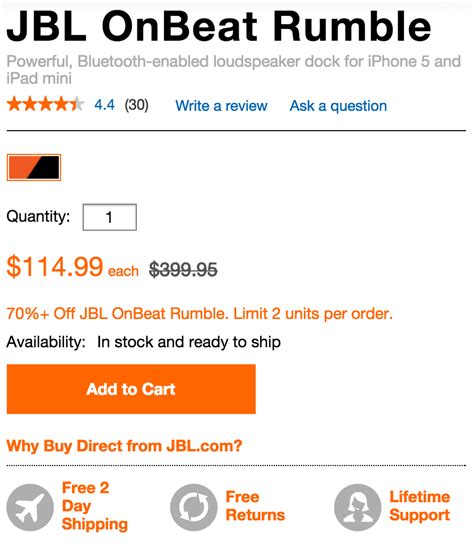 Jbl Onbeat W Bluetooth Speaker W Lightning Dock Shipped Orig