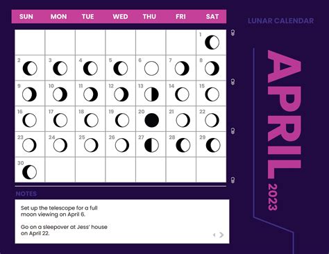 April 2024 Calendar With Moon Phases In Eps Illustrator  Word