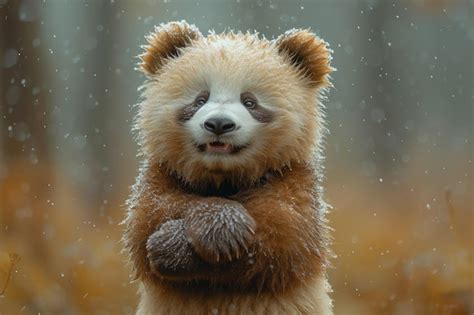 Premium Photo Two Cute Pandas Hug And Love Each Other