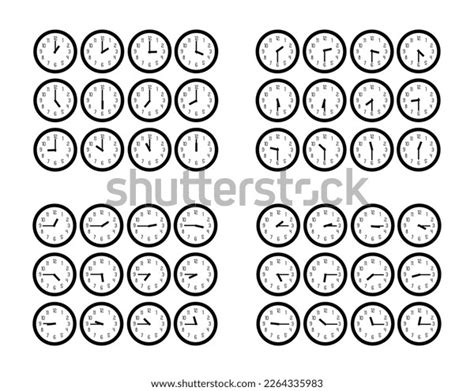 Analog Wall Clock Showing 12 Hours Stock Vector Royalty Free