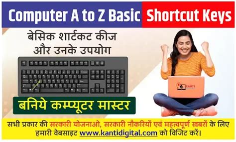 Computer A To Z Basic Shortcut Keys