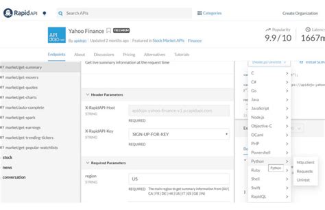 Yahoo Finance API Alternatives Code No Code