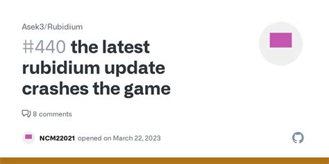 The Latest Rubidium Update Crashes The Game Issue 440 Asek3 Rubidium GitHub