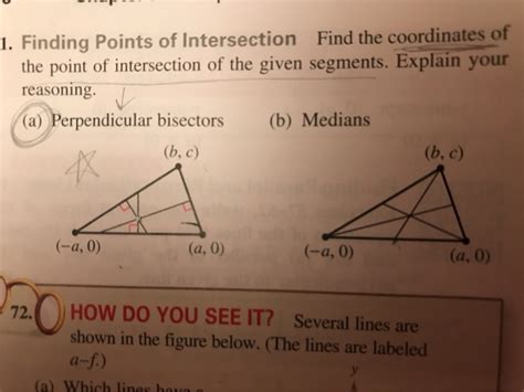 Solved 1 Finding Points Of Intersection Find The