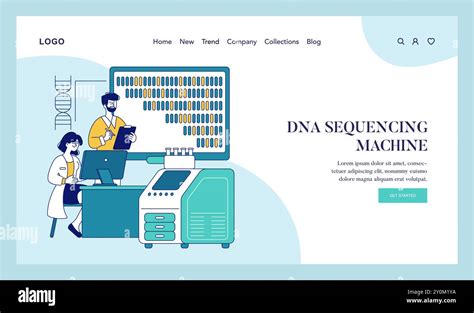 Biotechnology Concept Scientists Operating A Dna Sequencing Machine In A Modern Lab Genetic