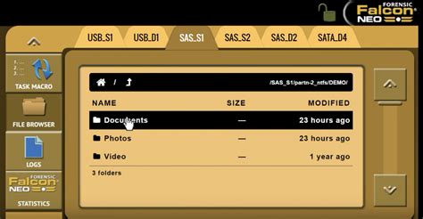 How To Use The File Browser Feature In Logicubes Forensic Falcon Neo Forensic Focus