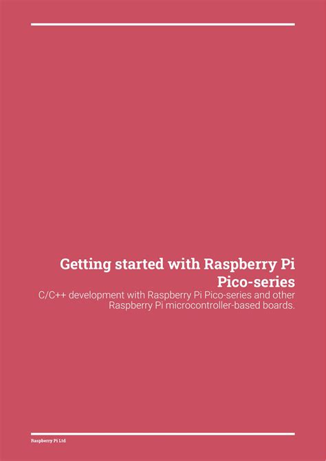 Getting Started With Raspberry Pi Pico Series Cc Development With Raspberry Pi Pico Series