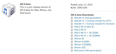 IOS 6 Beta For Developers Now Available MacRumors