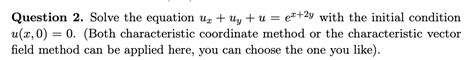 Answered Question 2 Solve The Equation Ug Uy Bartleby