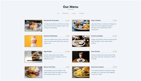 Github Pangpangcatdynamicmenu Dynamic Food Menu Created With React