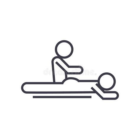 Massage Spa Therapy Vector Line Icon Linear Concept Outline Sign