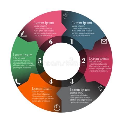 Infographic Graphic Modern Elements Data Visualization Vector Circle Color Isolated On White