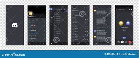 Discord Social Media Interface Discord Mobile Application From