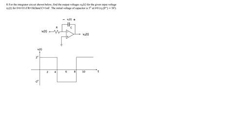 Solved Integrator Circuit Problem Step By Step Would Be Chegg