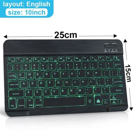 Generic 10 En Keyboard Only Mini Led Bluetooth Keyboard And Mouse Rgb