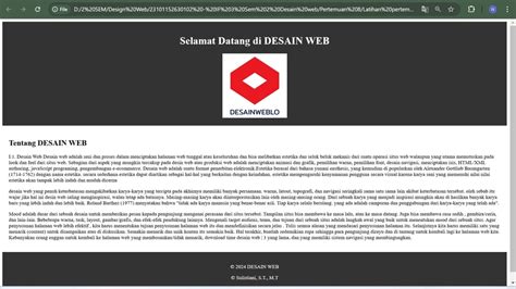 Design Web Menggunakan HTML Dan CSS