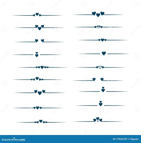 Graphic Decorative Elements Text Breaks And Delimiter Line Stock Vector Illustration Of Card