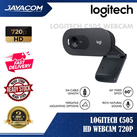 Logitech C Hd Webcam P Hd Webcam With P And Long Range Mic Shopee Malaysia