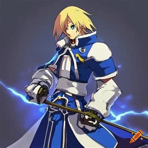 Artwork Of Ky Kiske From Guilty Gear With Thunderseal On Craiyon