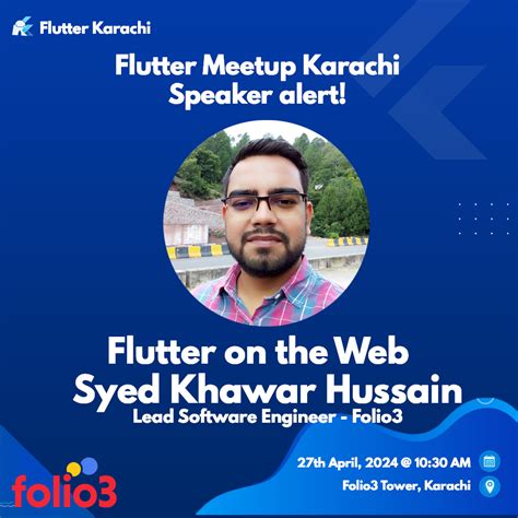 Flutter Karachi Speaker Alert Presenting Our Next Facebook