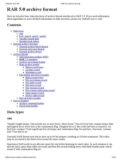 rar 5 0 archive format pdf file format computer file