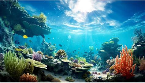 Ocean Floor Fish Tank Background Underwater Coral India Ubuy