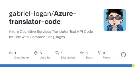 Github Gabriel Loganazure Translator Code Azure Cognitive Services