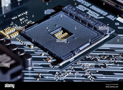 A Close Up View Of An Am4 Cpu Socket On A Motherboard This Detailed