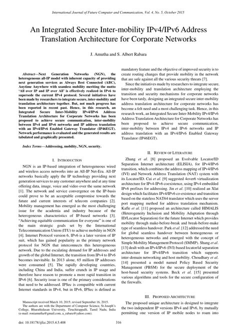 Pdf An Integrated Secure Inter Mobility Ipv4ipv6 Address Translation