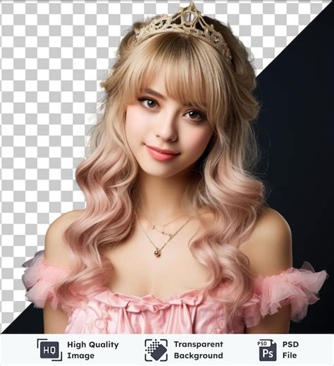 Premium Psd The Image Features A Close Up Of A Womans Face With A Crown On Her Head Wearing A