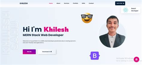 Khilesh S On Linkedin React Materialui Framermotion Portfolio