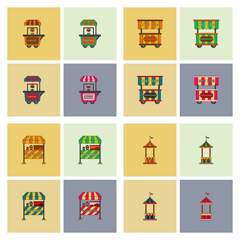 서커스 장비 아이콘 벡터 Eps Ai Uidownload