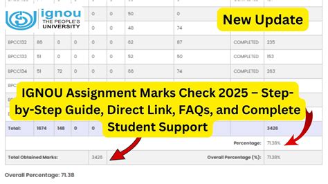 Ignou Assignment Marks Check 2025 Step By Step Guide Direct Link