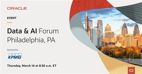 Oracle Experts At Data And Ai Forum In Philadelphia Secure Your Spot Now Rebecca Greenwell