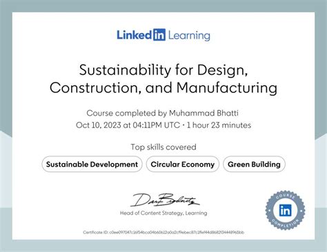 muhammad bhatti on linkedin certificate of completion